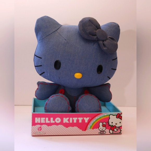 Hello Kitty | Toys | Rare 20 Denim Hello Kitty Plush In Original Box ...